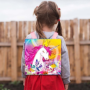 2PCS Booster Seat for Dining Table, Chair Increasing Cushion for Toddler Baby Kids, Portable Dismountable Adjustable Highchair Booster - Unicorn Pink