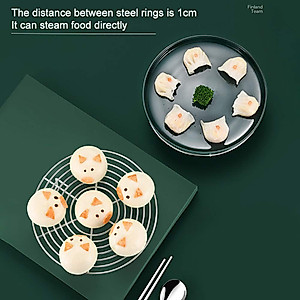 Round Steamer Rack and Cooling Rack,Stainless Steel Pot Trivet, Wire Steamer Kettle Rack Holder, Fit For Pots Cookware Pressure Cooker Pans Up, 8-Inches (size:16x4cm)