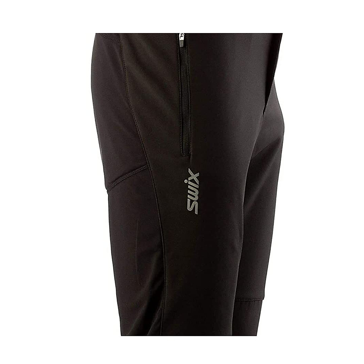 Swix Men's Corvara Softshell Classic Nordic Winter Sports Cross Country Skiing Pants, Black, Large