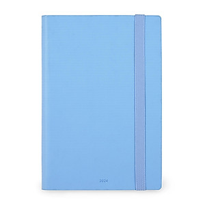 Legami - Large Weekly & Daily Planner, 12 Months, January 2024 December 2024, Detail Days at the top, Week Vision at the bottom, 17x24 cm, Color Crystal blue