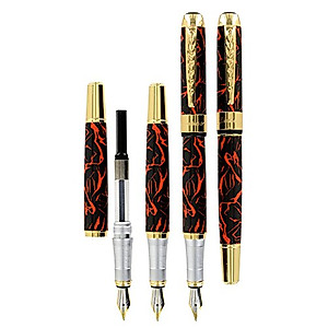 JinHao 250 Fountain Pen (Medium, Black & Red)