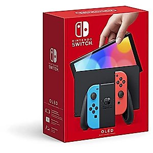 Nintendo Switch – OLED Model w/ Neon Red & Neon Blue Joy-Con