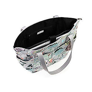 Sakroots Eco-Twill Tacoma Tote, Lt. Grey Peace Print