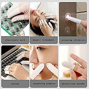 ZFyoung Pack of 250 Disposable Latex Finger cots, Protect Fingers, Anti-Static Industrial Medium Finger cots, for Electronic Repair, Beauty, Handmade