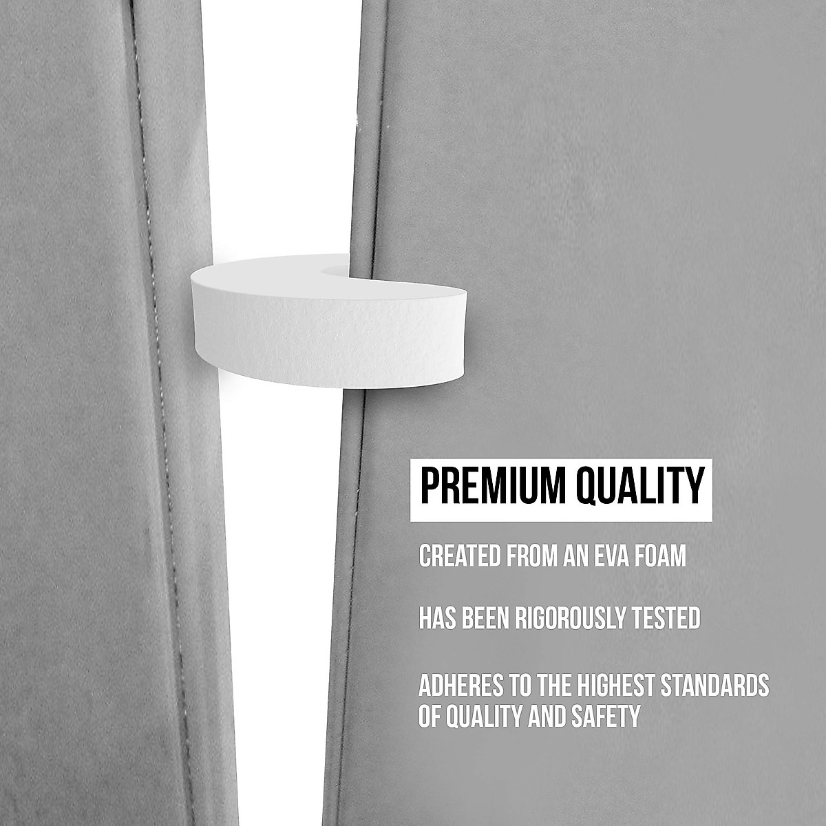 Tiny Patrol 8 Pack Baby Safety Door Stopper Baby Proofing Pet Child Safety Door C Shape Soft Eva Foam Finger Pinch Guard Fits Any Door Safer Home