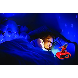 Lexibook - Miraculous Digital Alarm Clock with Night Light Snooze, Clock, Luminous Ladybug, Red colour - RL800MI