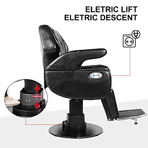 Artist hand Electric Barber Chair, Electric Chair, Lifting Recline Chair, Beauty Salon Chair All Purpose Hydraulic Beauty Salon Styling Chair