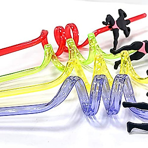 Bachelorette Party Favors Bachelor Straws 12 PCS Reusable Crazy Swirly Straws | Stripper Dancing Men - Mexican Mermaid Naughty Party Drinking Supplies