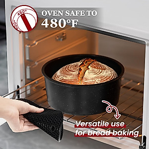 KIKCOIN 20 Pcs Pots and Pans Set Non Stick, Detachable Handle Cookware Sets Nonstick, Non Toxic Induction RV Kitchen Cooking Set with Removable Handles, Dishwasher/Oven Safe, Easy Clean (Black)