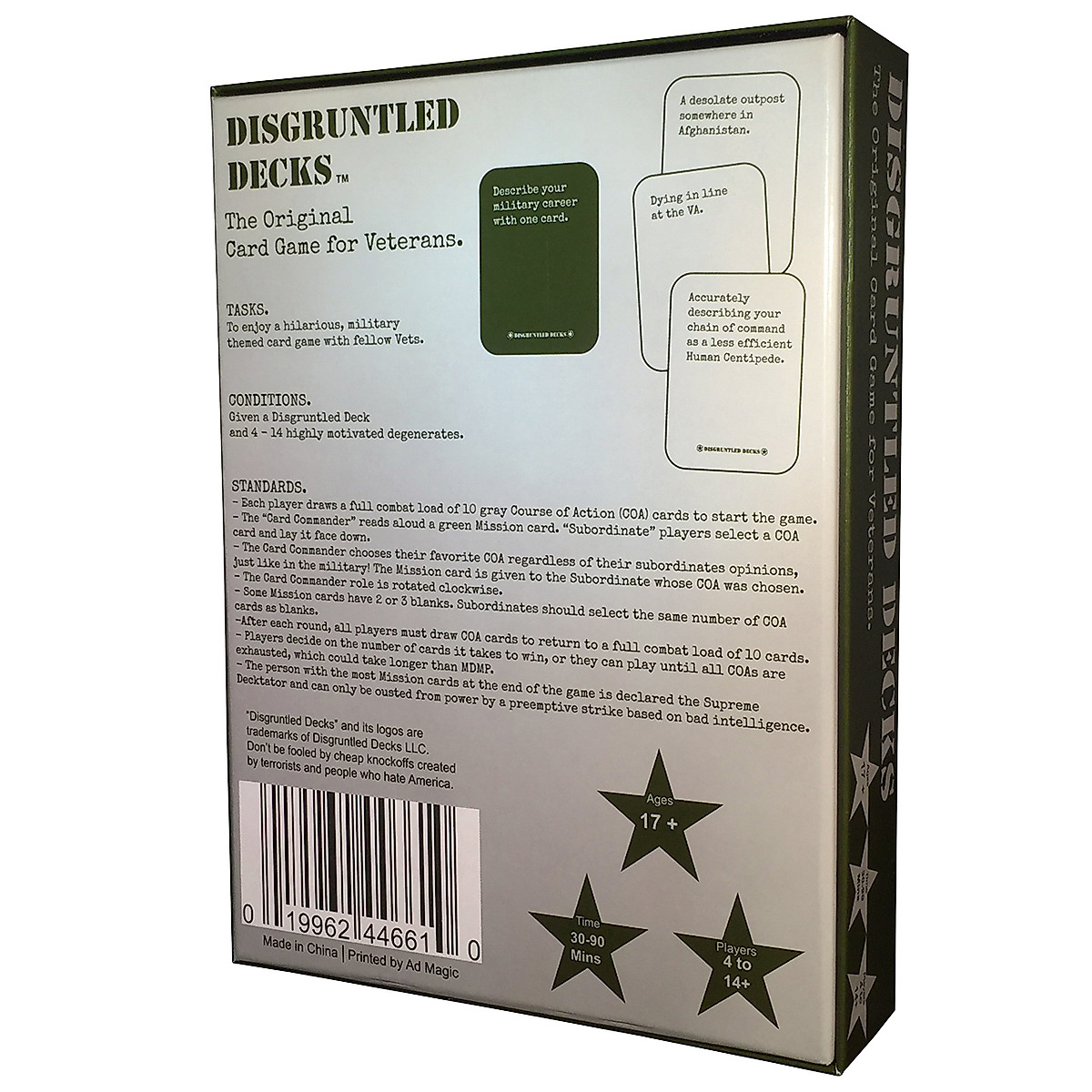 Disgruntled Decks - The Original Military Party Card Game for Veterans - Army-Themed Deck