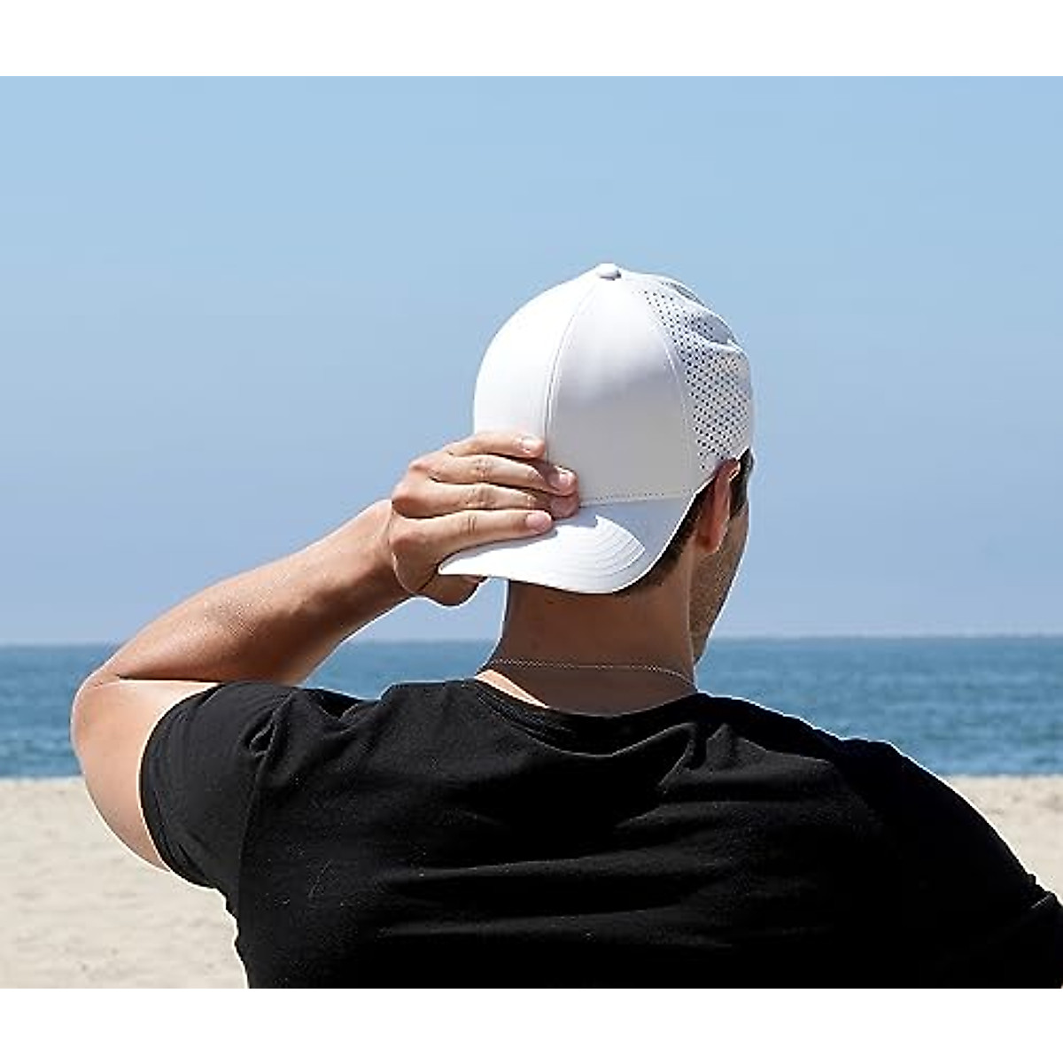 ANKOR Ultra Performance Water-Resistant UPF 50 Baseball Hat | Golf | Boat | Beach | Lake | Workout | Everyday | Men and Women (White)