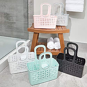 iDesign Plastic Portable Bath & Shower Caddy Tote The Orbz Collection, 11.75” x 6” x 12”, Black