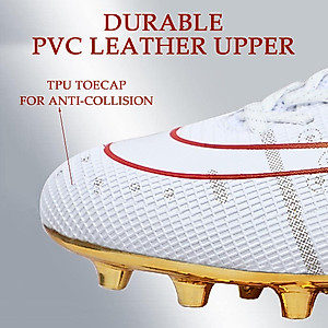 HESBITEUL Soccer Shoes Kids Boys FG Cleats/TF Professional Training Girls Football Shoes for Men