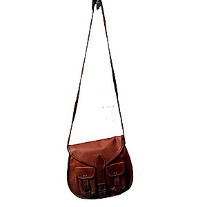 Shy Shy Let's Touch The Sky 10X13 Inch Leather crossbody bags Purse Women Shoulder Bag Satchel Ladies Tote Saddle Travel Purse full grain Leather (Tan Brown)