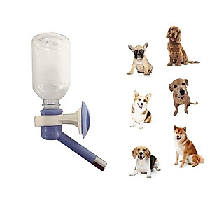 Choco Nose Patented No-Drip Dog Water Bottle/Feeder for Dogs/Cats and Other Small-Medium Sized Animals - for Cages, Crates or Wall Mount. 10.2 Oz. Mess Free Leak-Proof Nozzle 16mm, Blue (C590)