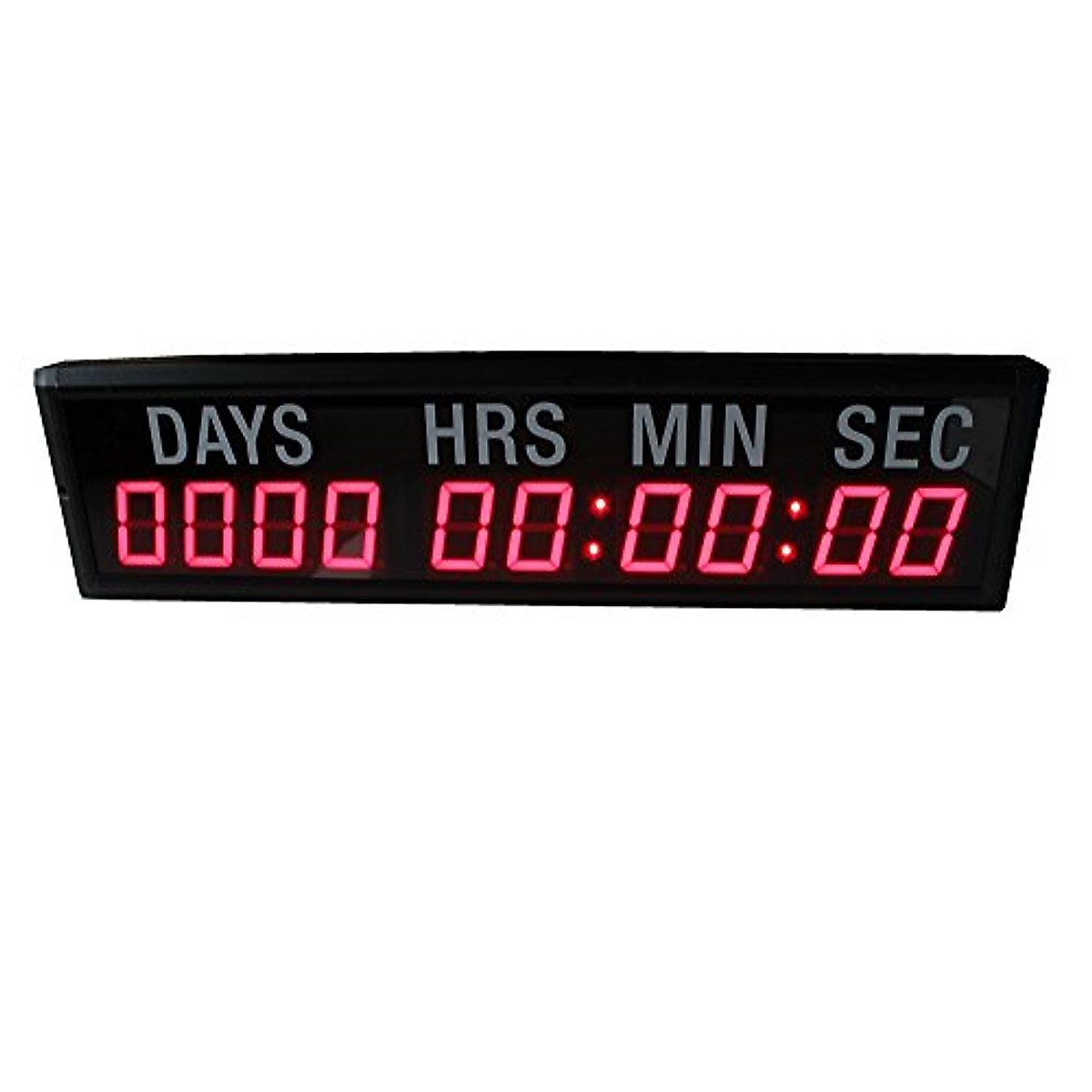 AZOOU 2.3-inch 10 Digits with Red Color LED Timer Countdown/up Wall Mounted Clock with Days Hours Mins Secs