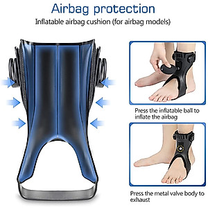 GFBHD Foot Drop orthosis Drop Foot Brace Orthosis Ankle Support Drop Orthosis Rehabilitation Use After Ankle Injury and Fracture (Color : Left Foot, Size : L)