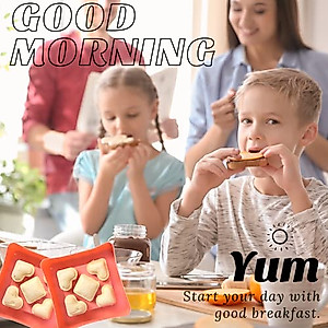 Crethinkaty Sandwich Cutters,Mini Sandwich Cutter and Sealer Bread Crust Cutter DIY Pocket Sandwich with Vegetable and Fruit Cutters Shapes Cookie Cutters Lunchbox and Party Platters for Kids