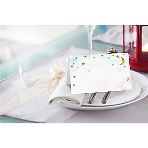 Little Star Place Cards Tent Style Cards – 25 Cards per Pack – Little Star Party Supplies Decorations – Shower Party Favors Birthday Party(TAIKA-010)