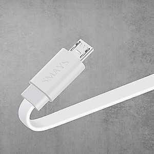 Smays 2-Pack 25 ft Extension Cable for WYZE Cam v4, WYZE Cam v3 and v3 Pro Camera, Long Flat Micro USB Cord, White