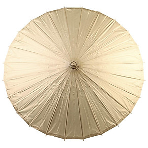 Koyal Wholesale 32" Gold Paper Parasol Umbrella 4 Pack, Large Paper Umbrella Bulk, Paper Parasol Wedding Umbrellas, Gold Parasol Umbrella Bridal Party Decor Photo Props, Sun Parasols for Shade