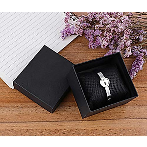 sdoot Watch Box, Watch Gift Box 12 Packs, Black Gift Boxes for Watches with Pillow Cushion, Jewelry Gift Boxes for Bracelets, 3.3'' × 3.1'' × 2.1''