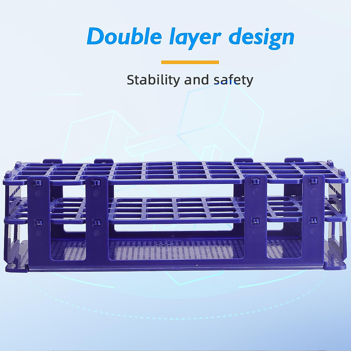 faruijie Test Tube Rack - 5pcs Plastic Test Tube Holder,40 Holes Lab Test Tube Rack,Detachable Tube Rack,20mm Large Centrifuge Tube Rack