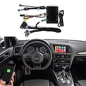 Road Top Wireless Carplay Android Auto Retrofit Kit for Audi A4 A5 S4 S5 RS4 RS5 Q5 2008-2015 with 3GMMI Factory Screen Update, Support Mirrorlink, Siri, Original Control, Camera