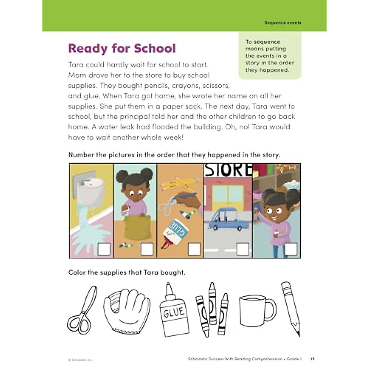 Scholastic Success with Reading Comprehension Grade 1 Workbook (Scholastic, Grade 1)