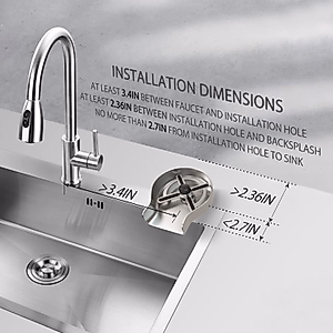 Suntage Metal Glass Rinser for Kitchen Sink Faucet, Cup Washer Sink Attachment, Glass Cup Cleaner, Cup Bottle Washer, Automatic Glass Washer for Bar Sink, Stainless Steel, Brushed Nickel Finish