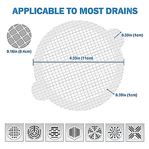 10pc Hair Catcher Drain Stopper For Bathroom Kitchen Disposables Floor Drain Mesh Stickers Bathtub Sink Hair Strainer