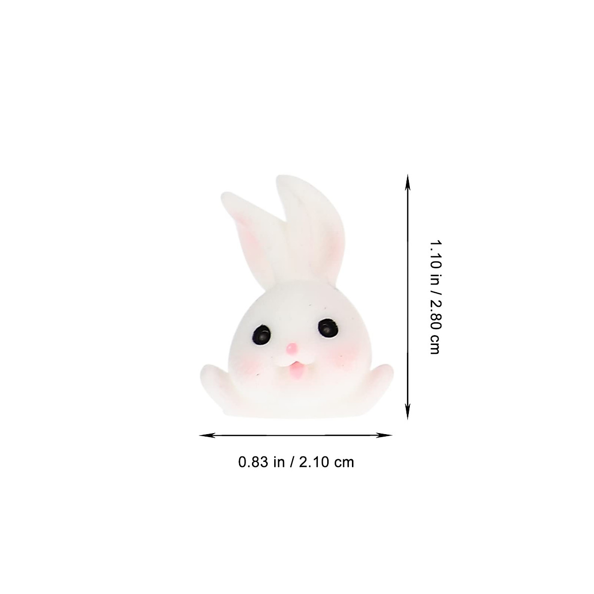 FOMIYES Dinner Table Decor 8pcs Lucky Bag Rabbit Ornament Christmas Table Decoration Resin Bunny Figurine Toy