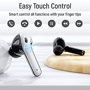 3 Sets Wireless Earbuds Bluetooth Headphones 60H Playtime Ear Buds with LED Power Display Charging Case Earphones in-Ear Earbud with Microphone for Android Cell Phone Gaming Black + Green + Purple