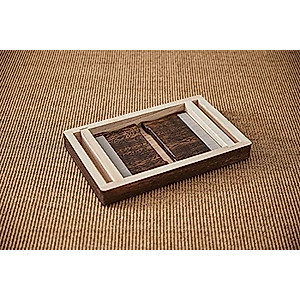 SINOBEST Wood Step Stool, Portable Rectangle Bed Stool, Small Step Ladder for Kitchen & Bathroom, Foot Rest Stool Under Desk, Large Surface, Strong and Durable for Kids, Adults and Elders