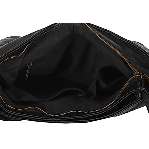 Stone Mountain Boat Shoulder Hobo Handbag One Size Black