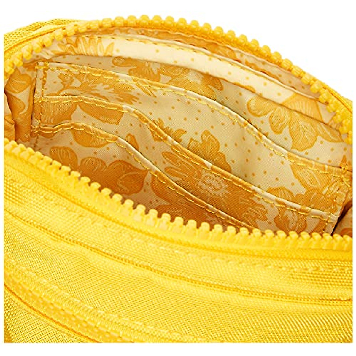 Vera Bradley Women's Recycled Lighten Up Reactive Convertible Belt Bag Sling Crossbody Bag, Goldenrod, One Size