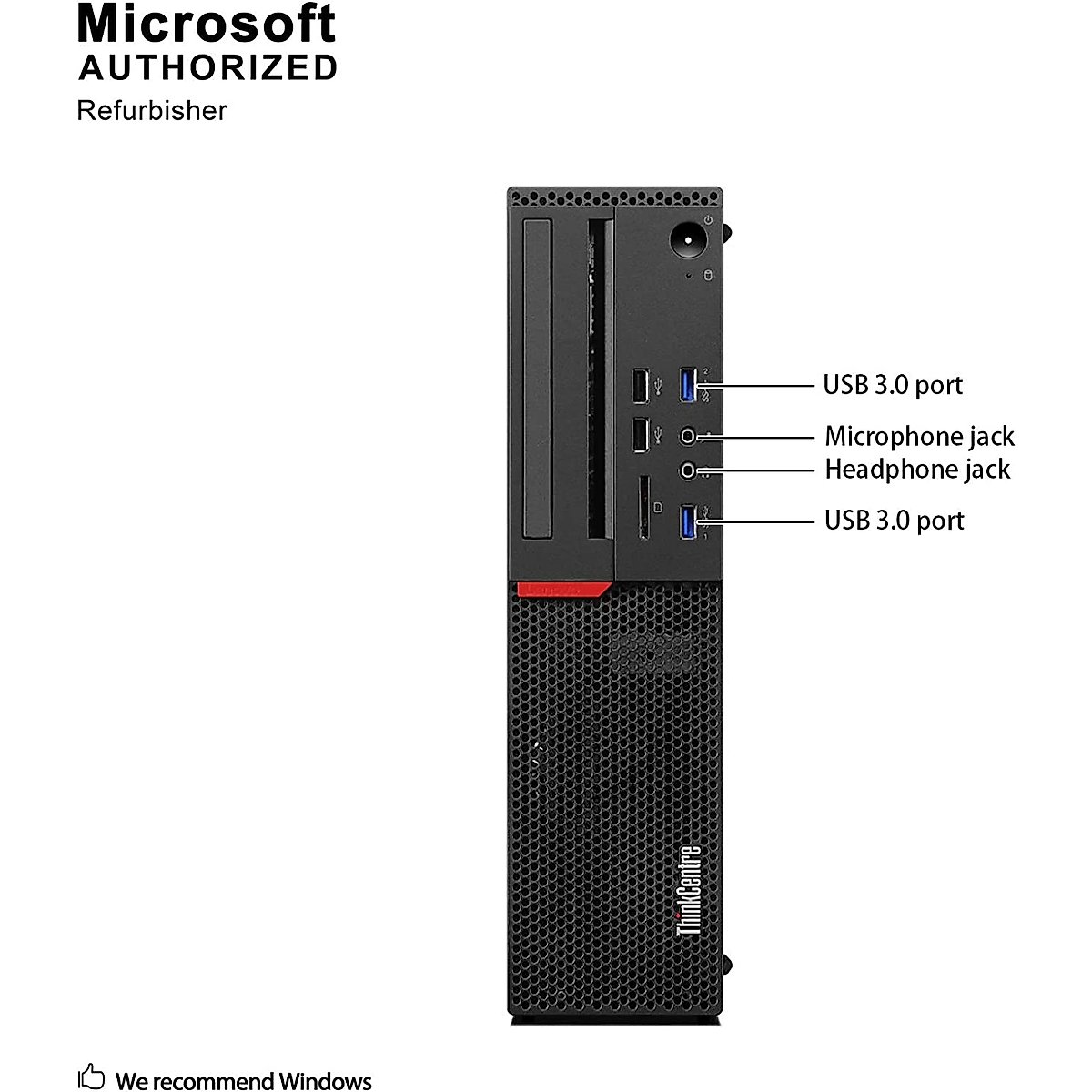 Lenovo ThinkCentre M900 SFF Desktop Computer PC, Intel Quad Core i5-6500T, 16GB DDR4 RAM, 1TB SSD, 4K 2-Monitor, Keyboard and Mouse, Bluetooth, AC Wi-Fi, VGA, HDMI, Windows 10 Pro(Renewed)