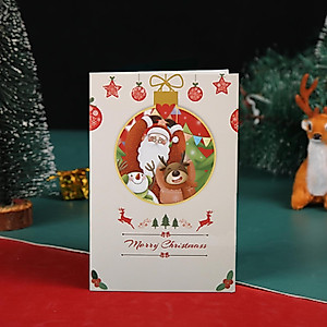 24 Pcs Christmas Greeting Cards with Envelope, Xmas Thank You Cards with 6 Patterns, Assorted Happy Holiday Cards Gifts for Family, Friends on Christmas, New Year 4 x 6 Inches