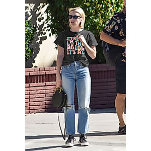 Bride Shirt It's Me Hi I'm The Bride It's Me Shirt Engaged Shirt Bride Bachelorette Gifts Casual Short Sleeve Tops Grey