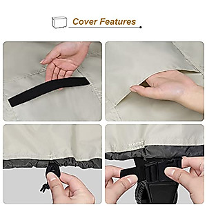 STEECA Patio Prep Table Cover for 52 Inch Keter Unity XL Portable Table, Waterproof Weather-Resistant BBQ Grill Prep Table Cover 54L x 22W x 35H