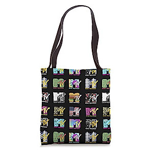 MTV Music Television Collage Of Logos Tote Bag