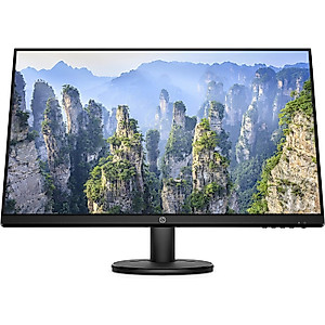 HP V27i FHD Monitor 27-inch Diagonal Full HD Computer Desktop PC Monitor IPS Panel, 3-Sided Micro Edge, Low Blue Light Screen, Anti Glare, On-Screen Control, HDMI, VGA Ports - 9SV92AA Black (Renewed)