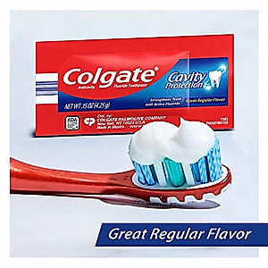 Colgate Cavity Protection Toothpaste, Single-Use Travel Size.15 oz. (Pack Of 25)