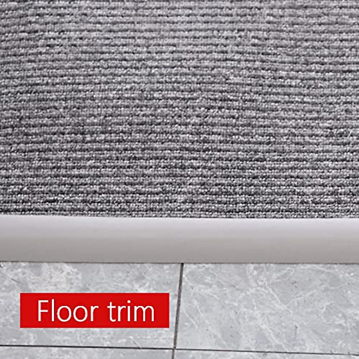 iZiv 6.56 FT PVC Floor Transition Strip, Peel and Stick Molding Trim for Threshold Transitions with a Height Less Than 5 mm, Carpet & Floor Edging Trim, Carpet to Tile Transition Strip