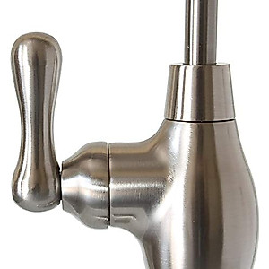 Metpure RO Faucet Reverse Osmosis Drinking Water Air Gap Filtration System Water Dispenser Spout (Brushed Nickel) with Pre-Inserted Tubing and Faucet Wrench RO-FW148