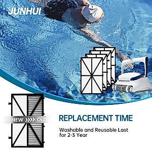 DP M400 Robotic Pool Cleaner Filter Replacement Compatible with Dolphin Nautilus CC Plus M200 / M400 / M500, Part# 9991432-R4 4 Packs