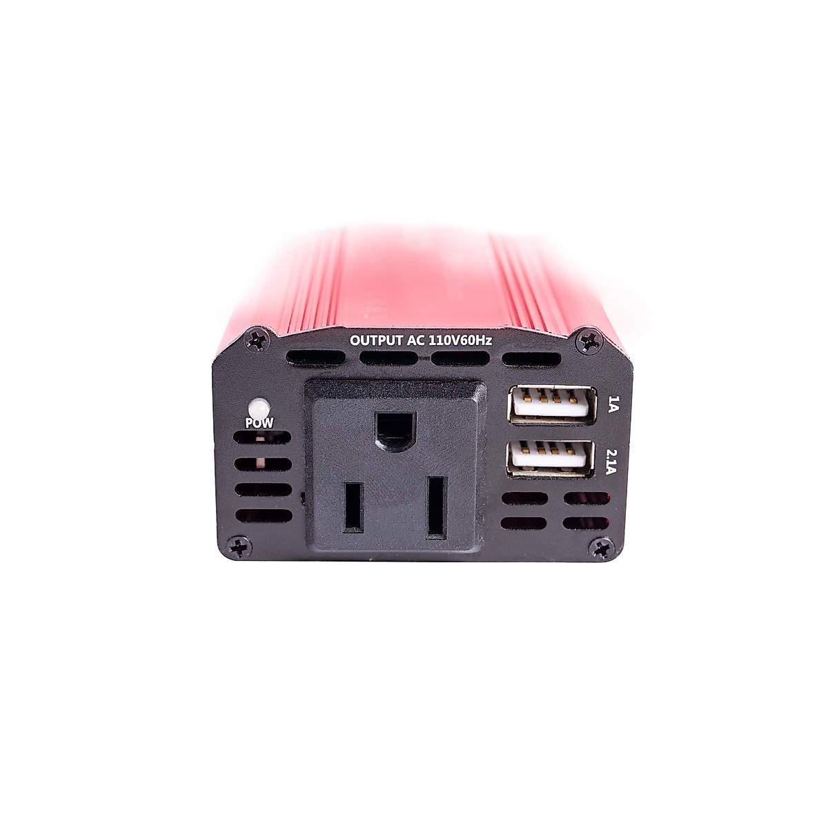 Hebron 150w Car Power Inverter – Portable 12V DC to 110V AC Charger – Cigarette Lighter Adapter – 2 USB Ports and 1 US AC Outlet