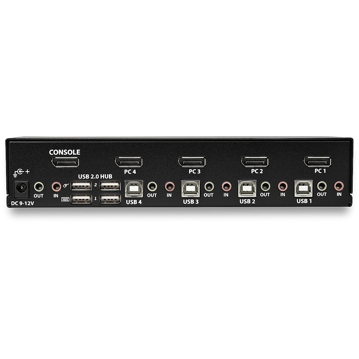 StarTech.com 4 Port DisplayPort KVM Switch - 4K 60Hz - Single Display - Dual Port UHD DP 1.2 USB KVM Switch with Integrated USB 2.0 Hub & Audio - Dell, HP, Apple, Lenovo - TAA Compliant (SV431DPUA2)