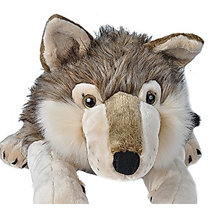 Wild Republic Jumbo Wolf Plush, Giant Stuffed Animal, Plush Toy, Gifts for Kids, 30 Inches