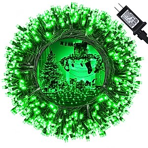 114ft Christmas String Lights Outdoor, 300 LED Christmas Ligths Connectable with Timer, 8 Modes Christmas Tree Lights Fairy Twinkle Lights for Garden, Wedding, Indoor Outdoor Xmas Decorations (Green)